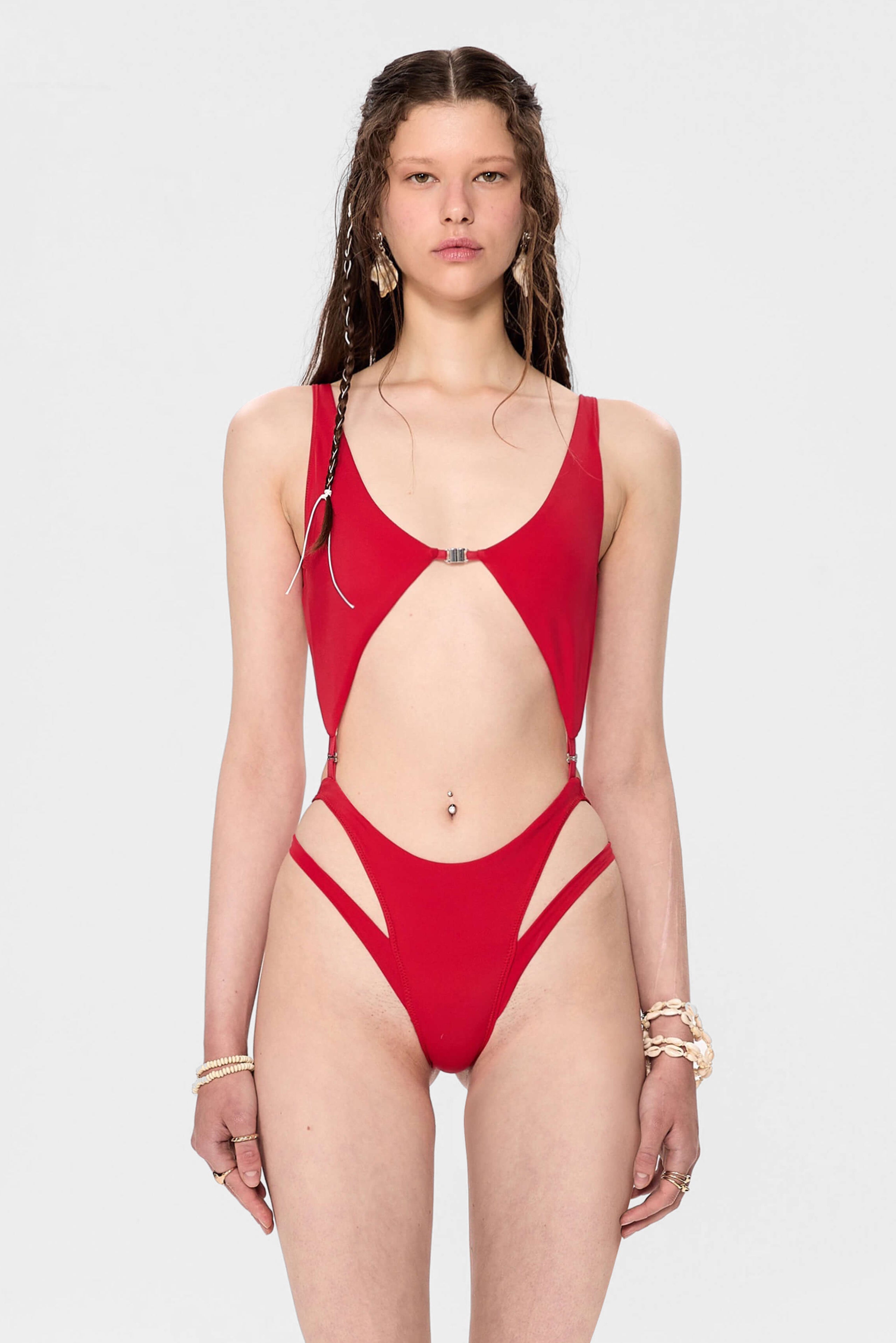 Women's Hawea Swimsuit - Red | Iamnotbasic – IAMNOTBASIC EU